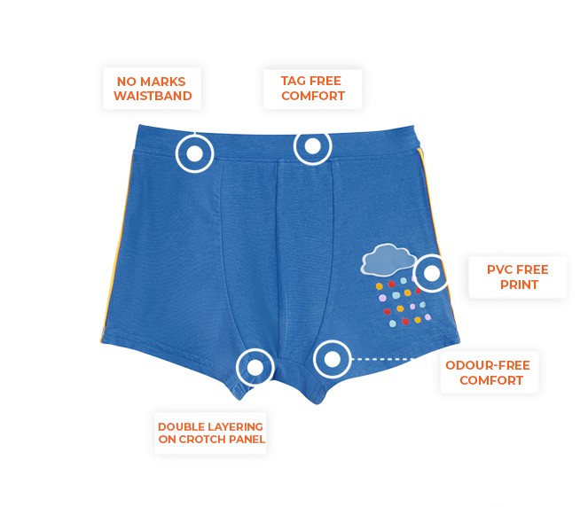 Buy Blue Scribbles Raincloud Tencel Modal Trunks For Boys Online In ...
