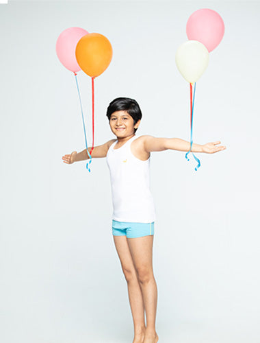 Buy Carrot Printed Cotton Modal White Inner Vests for Scribble Boys ...